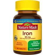 Sundown Naturals High Potency Perfect Iron Mineral Supplement Tablets ...