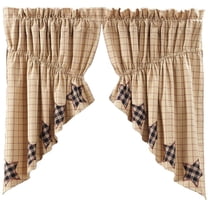 VHC Brands VHC Brands Burlap Natural with Black Stars Primitive 36"x36 ...