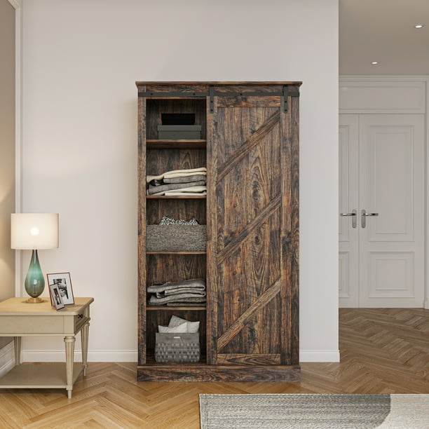Rustic Tall Storage Cabinet