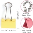Binder Clips Small Size Paper Clamps Clips Assorted Color, 1.0 Inches ...