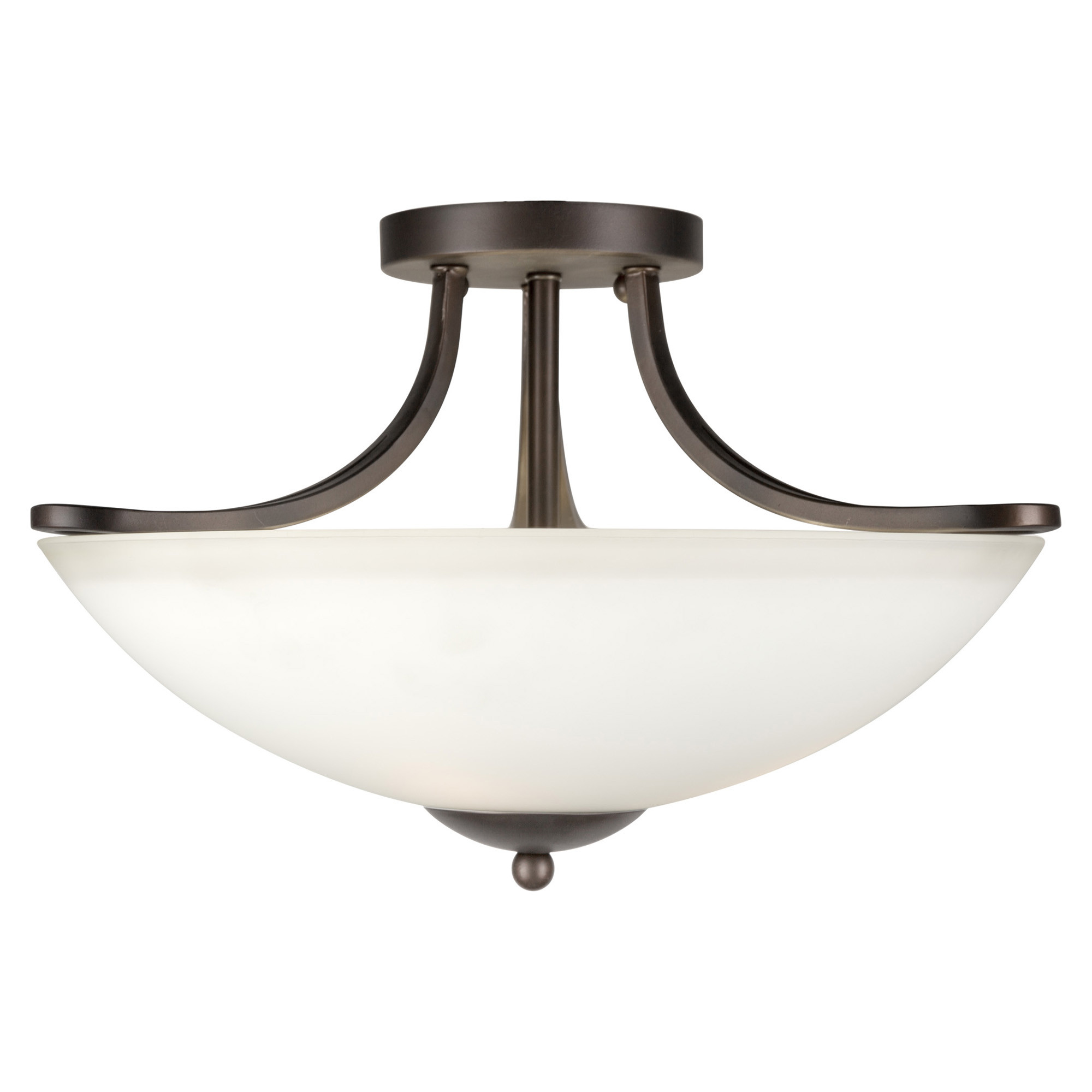 Forte Lighting 2697-03 3 Light 17" Wide Semi-Flush Bowl Ceiling Fixture ...