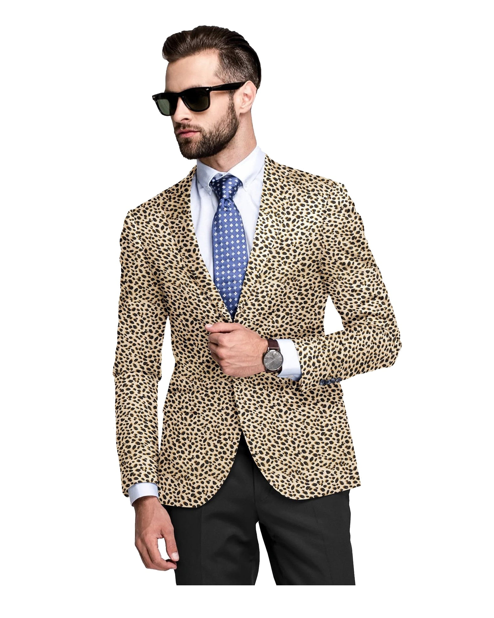 Elina fashion Men's Formal Blazer Jacket Printed Office Suit Jacket ...