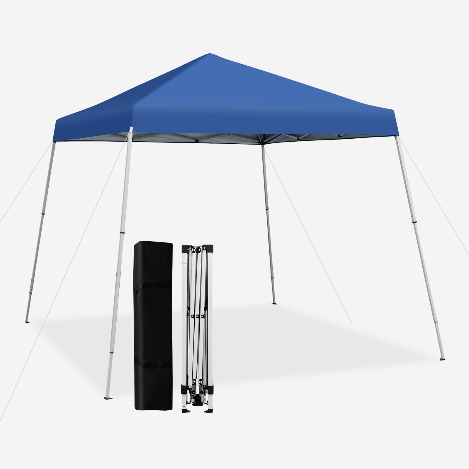 10' x 10' Outdoor Pop-up Canopy, Folding Slanted Leg Canopy, Portable ...