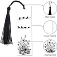 Acrylic Bookmarks with Polyester Tassel Decorations Rectangle Bookmarks ...