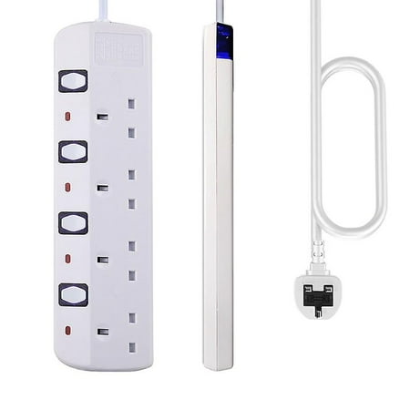 4 Way Extension Lead With Switches 10ft 13a Extension Cable(uk Plug ...