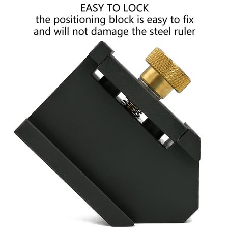 Steel Ruler Positioning Block 45 & 90 Degrees Aluminum Alloy High ...