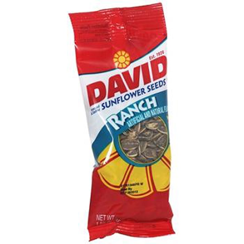David Sunflower Seeds Ranch - Tubes 1.625 Oz Each ( 12 In A Pack ...