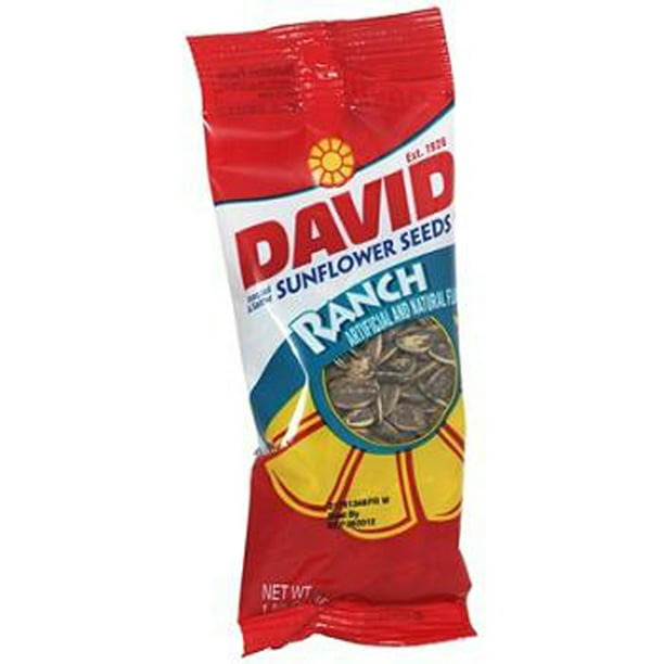 David Sunflower Seeds Ranch - Tubes 1.625 Oz Each ( 12 In A Pack ...