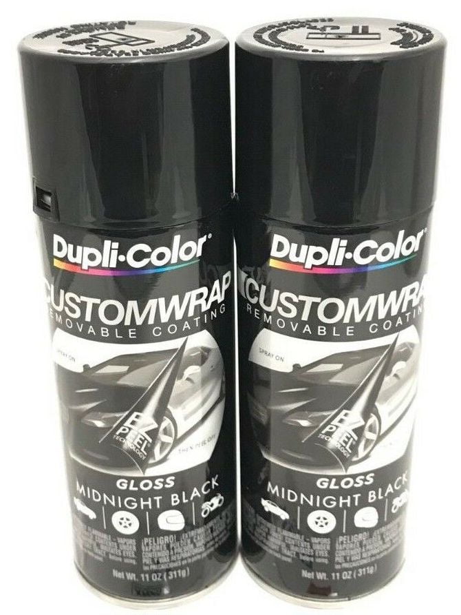 Duplicolor CWRC840 - 2 Pack Custom Wrap Removable Paint Gloss Midnight ...