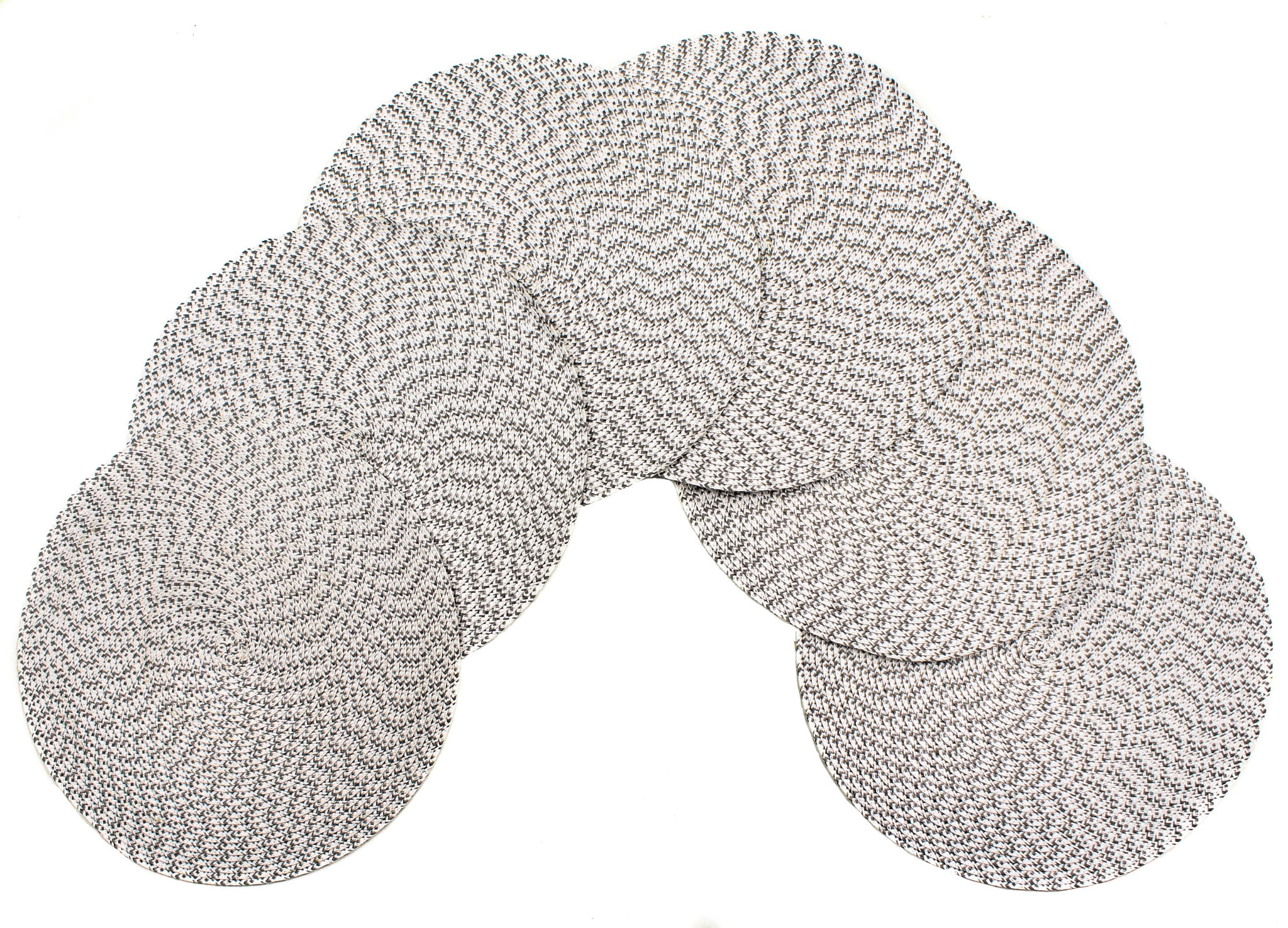 Venice Collections Vienna Woven Spiral Table Placemats 15 Inches Round ...