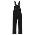 Toptie Mens Black Bib Overall Mid Weight Coverall Big And Tall With Tool Pockets Workwear