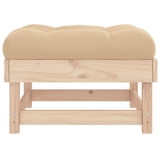 vidaXL Patio Footstool with Cushion Solid Wood Pine - Walmart.com
