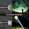 LIDUI-Rechargeable LED Flashlight, 10 Light Modes, Adjustable Zoomable ...