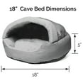 Precious Tails Herringbone Canvas Fleece Deep Dish Cave Bed - Walmart.com