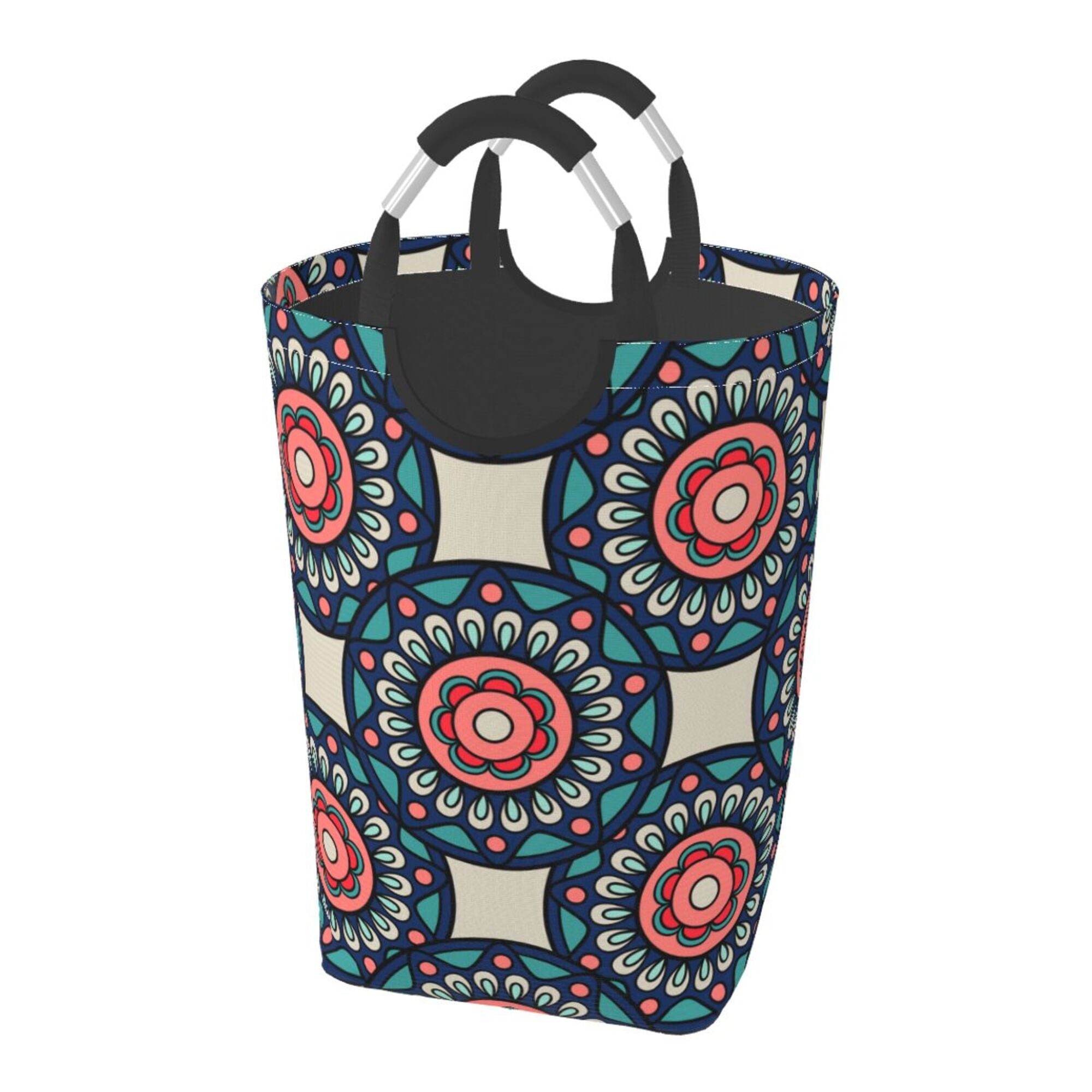 TEQUAN 50L Large Rectangular Laundry Hamper with Aluminum Handles ...