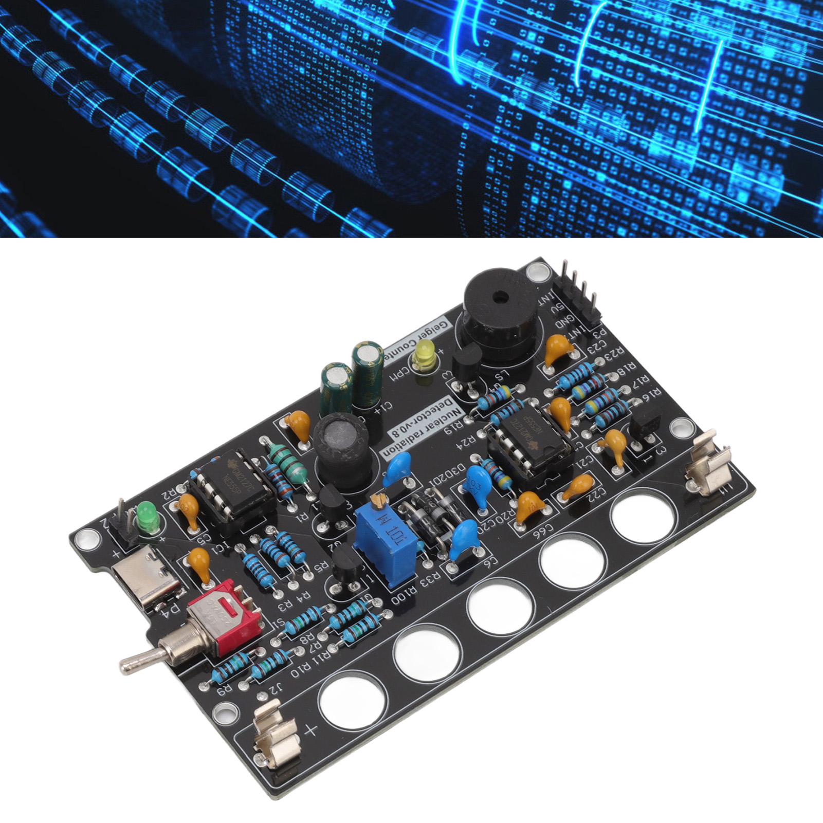 Geiger Counter Kit, Nuclear Radiation Detector Tube 380V-550V Sound And ...