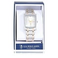 U.S. Polo Assn. Adult Male Analog Watch in Gold and Silver with Tank ...