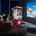Movie Theater-Style Red Hot Air Commercial Popcorn Popper Cart ...