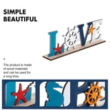 3Pcs Beach Table Signs Wooden Ocean Word Sign Table Centerpiece ...