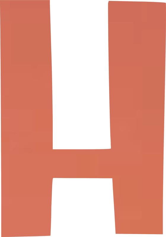 Acrylic Letter H Icebold, 6'' Tall Pastel Coral Acrylic Alphabet ...