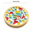 shcqptf DIY Christmas Mosaic Coaster Kit with Wooden Base for Handmade ...