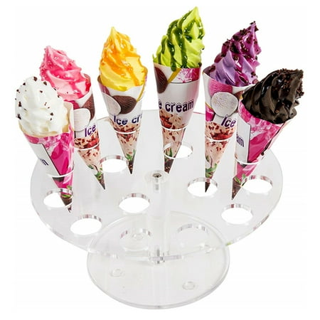 Zeus 16 Hole Acrylic Cupcake Ice Cream Holder Stand Display Rack for ...