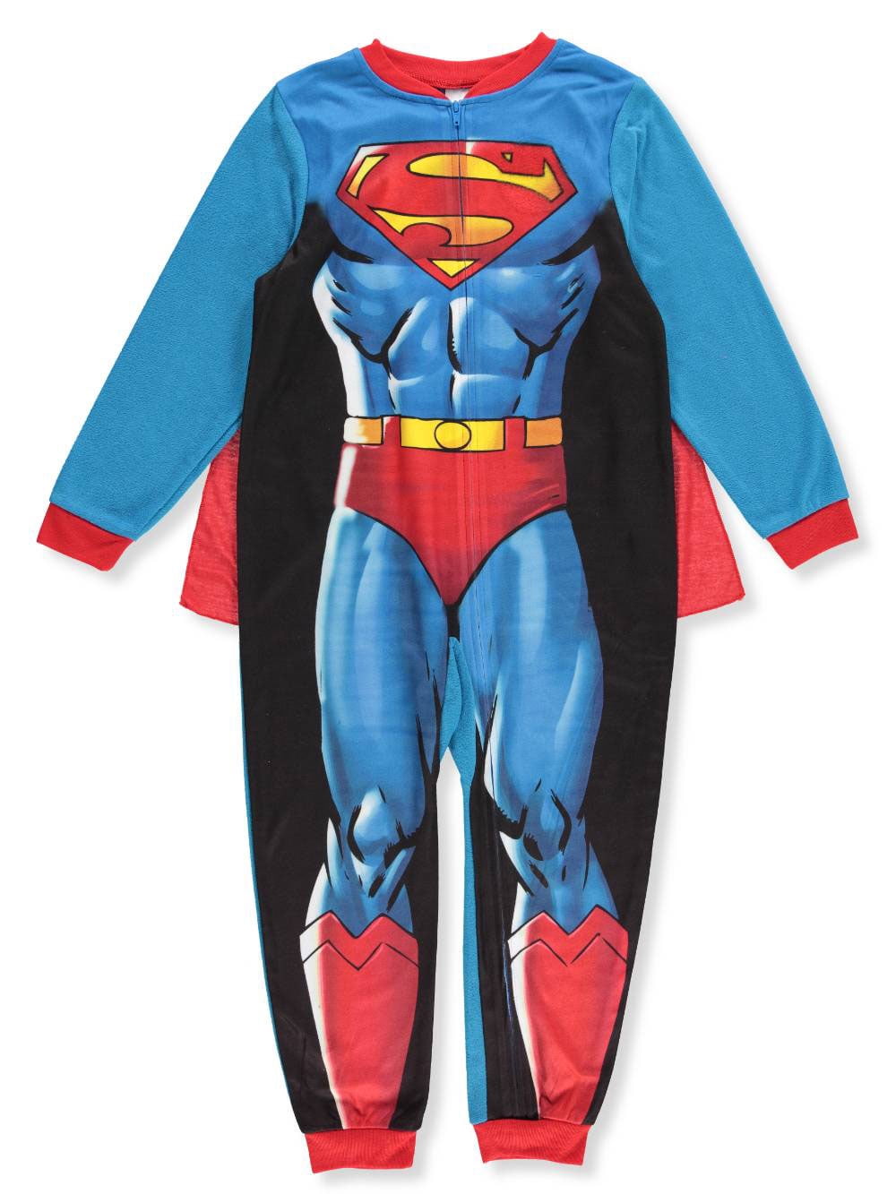 Superman Boys' 1-Piece Pajamas with Cape - blue, 4 - 5 - Walmart.com