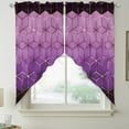 Abstract Stereo Cube Swag Curtain Valance for Window 2 Panels Modern ...