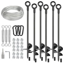 TooTaci 30" Ground Anchors Shed Anchors Kit, with 3/16" Galvanized ...