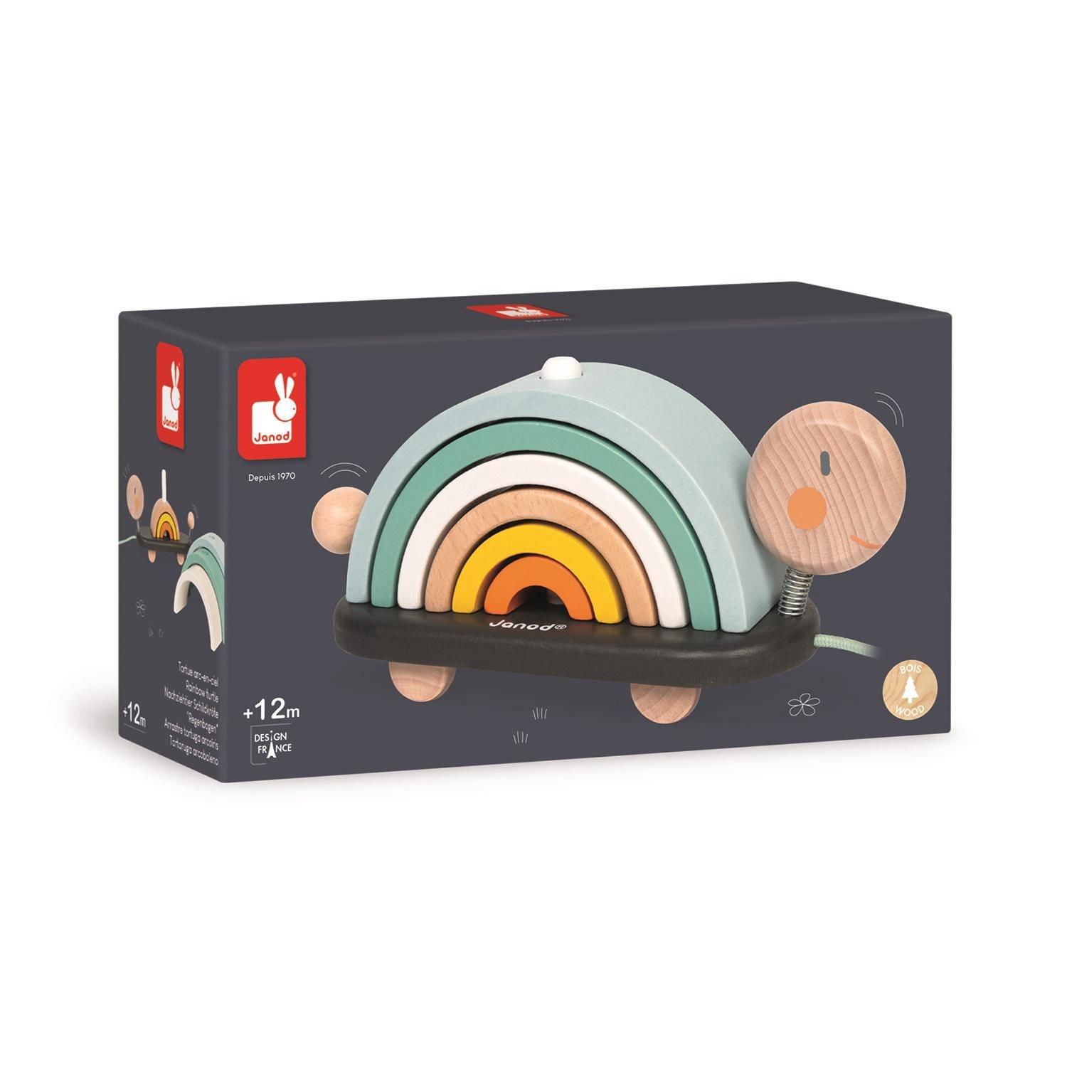 Click here for Janod - Sweet Cocoon Rainbow Turtle - Push And Pul... prices