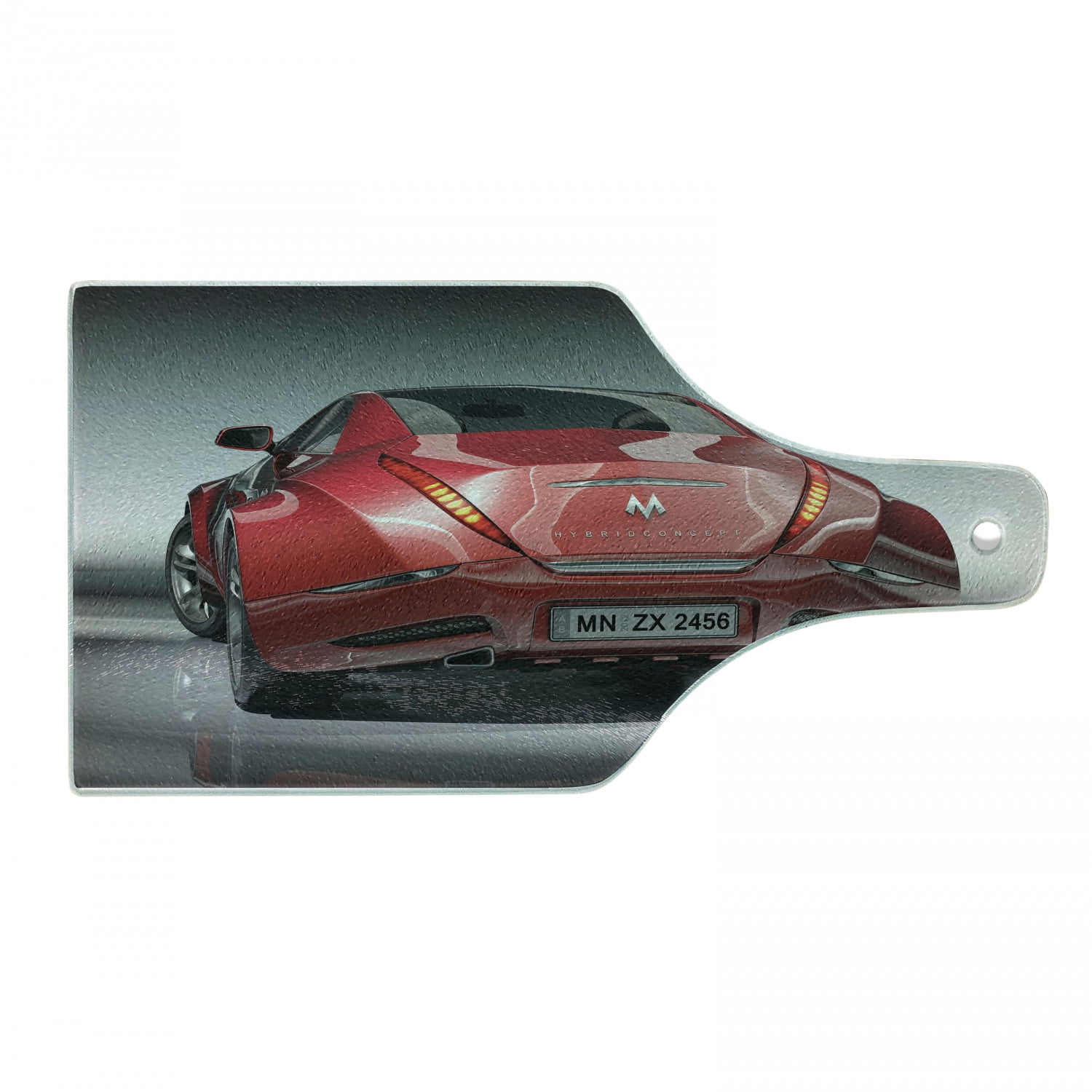 Cars Cutting Board, Red Sports Car Concept Design Realistic Powerful ...