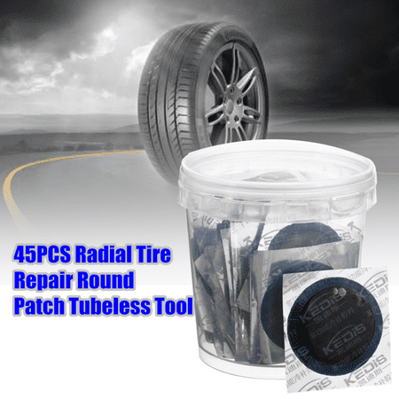 Grtsunsea 45PCS Radial Tire Repair Round Patch Tubeless Tool Car Auto ...