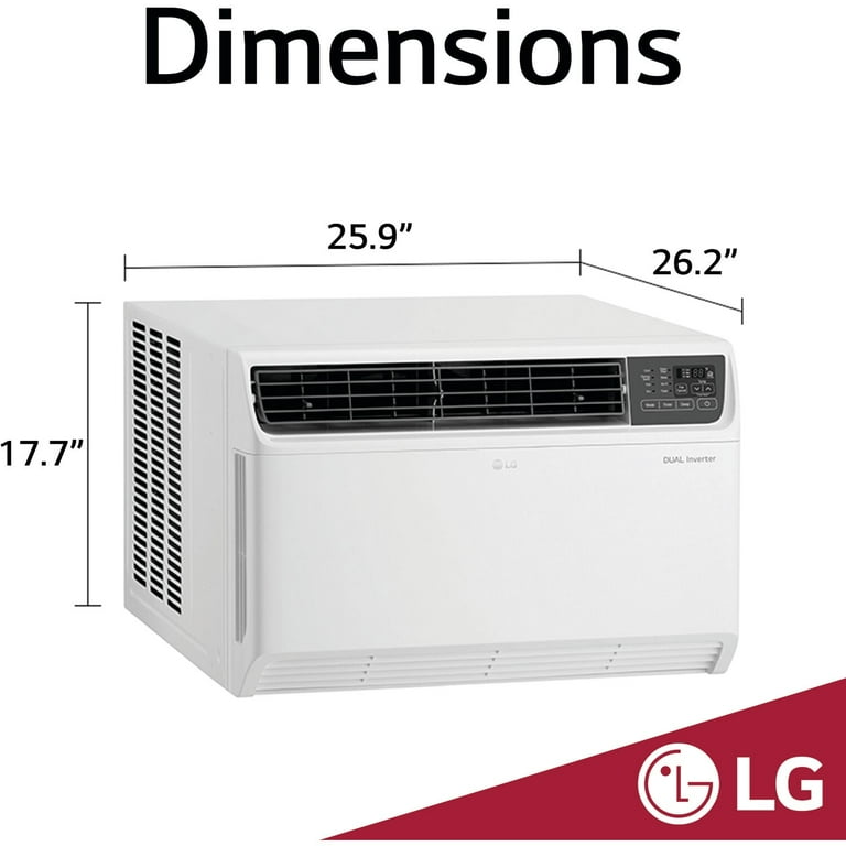 LG 18 000 BTU Smart Energy Dual Inverter AC Unit Wi Fi Control 1000 sq ft White LW1817IVSM Walmart
