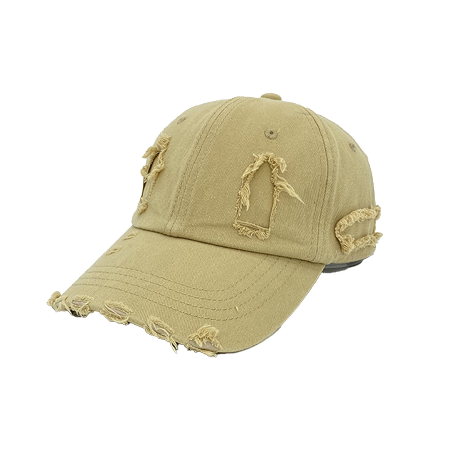 Baseball Cap Casual Distressed Wide Brim Adjustable Windproof Sun ...