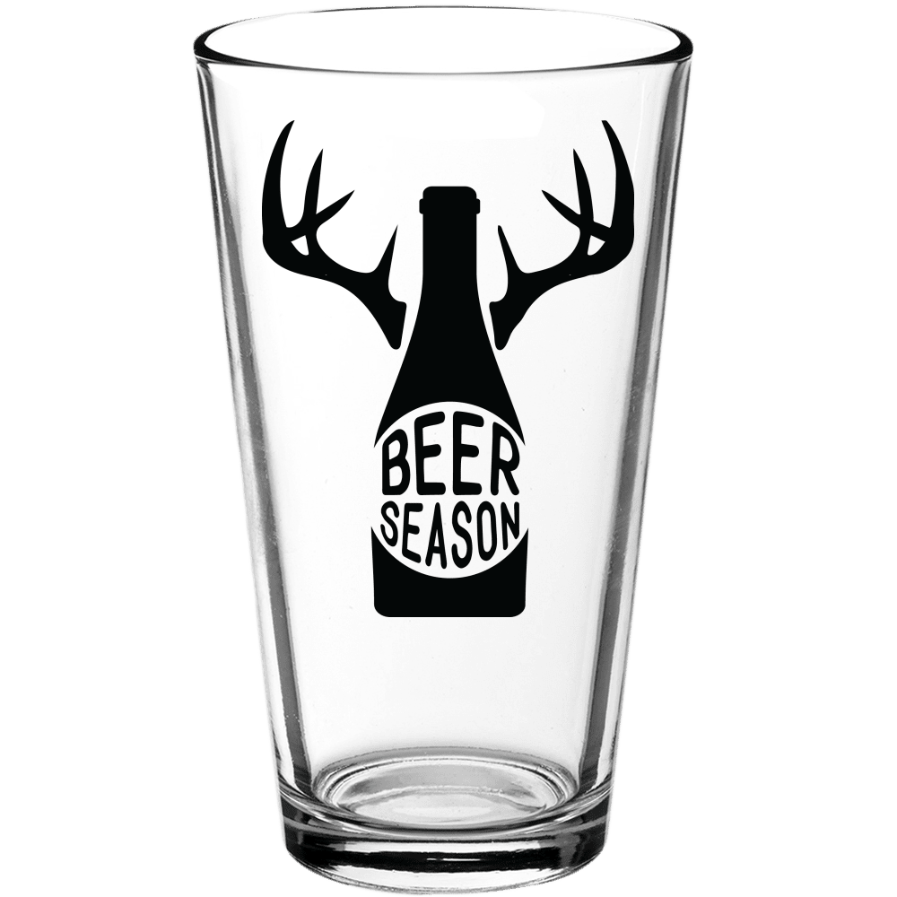 Beer Season Funny Pint Glass v2 - Walmart.com