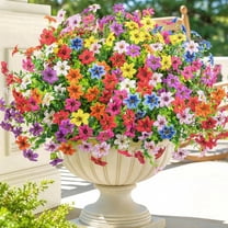 AcerichFad Artificial Flowers Outdoors, 2 Pcs 21" Fake Geraniums ...