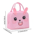 3D Cartoon Animal kindergarten Insulated Lunch Box Cushioned Handle ...