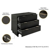 Manhattan Comfort Granville Standard Engineered Wood Dresser in Dark ...
