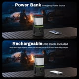 Sunoyar Camping Lantern Rechargeable 1500LM IP44 Waterproof with 5 ...