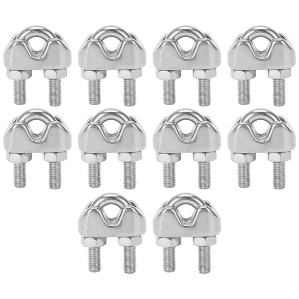 Tebru Wire Rope Clamps 3/16 Inch Stainless Steel Wire Rope Cable Clip ...