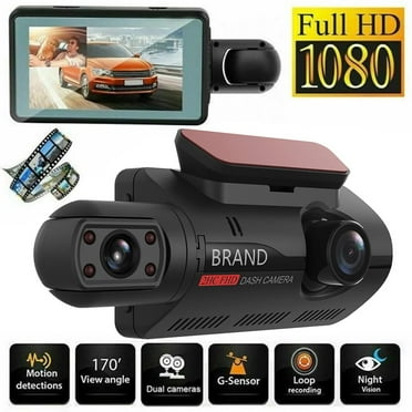 TekDeals Auto Dash Cam Recorder, 2.4'' Full HD 1080P, Front/Rear Camera ...