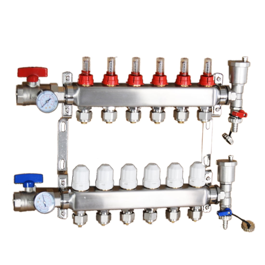Buy EQCOTWEA 6-Branch PEX Radiant Floor Heating Manifold Set Floor ...