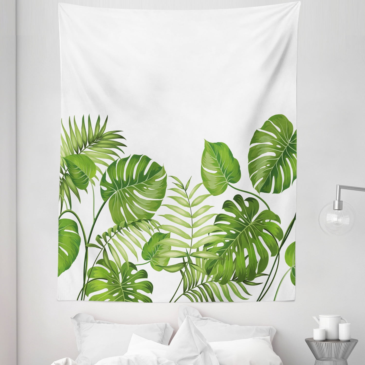 Leaf Tapestry, Nature Jungle Forest Rainforest Inspired Leaves Plant ...