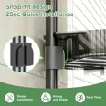 4 Tier Corner Shower with Modular Poles ABS Basket & Carbon Steel ...