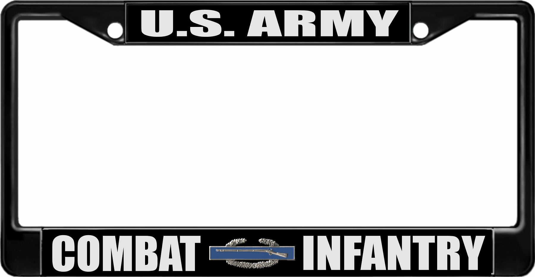 U.S. Army Combat Infantry Black License Plate Frame - Walmart.com