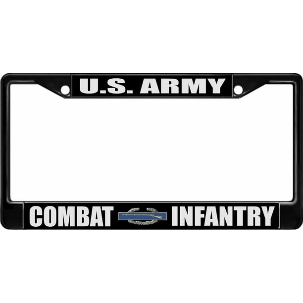 U.S. Army Combat Infantry Black License Plate Frame - Walmart.com