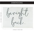 Decorae Be Right Back Sign (White w/ Gray Script); Wood Sign, Free ...