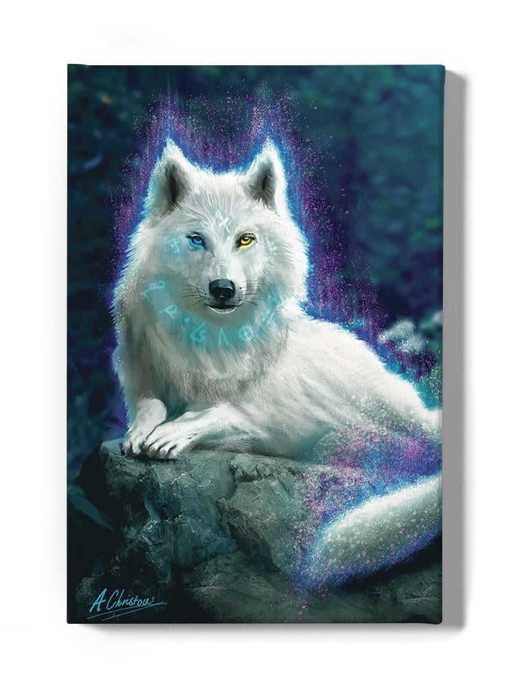 Luminous Wolf Wrapped Canvas -Anthony Chirstou Designs, - Walmart.com