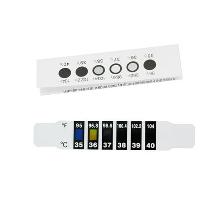 VVIED Forehead Thermometer Strips Adult Baby Kid Travel-Sized Reusable ...