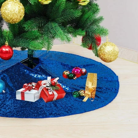 Sequin Tree Skirt Glitter Christmas Tree Skirt Cotton Tree Skirt ...